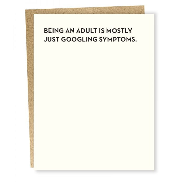 Symptoms Card – Sense and Humor - fun. clever. tasteful. gifts.